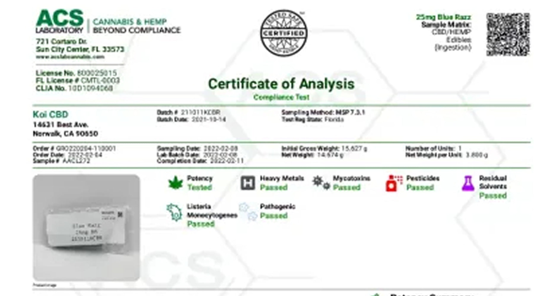 How to Read a Certificate of Analysis (COA) - Ethereal Gold – Ethereal ...